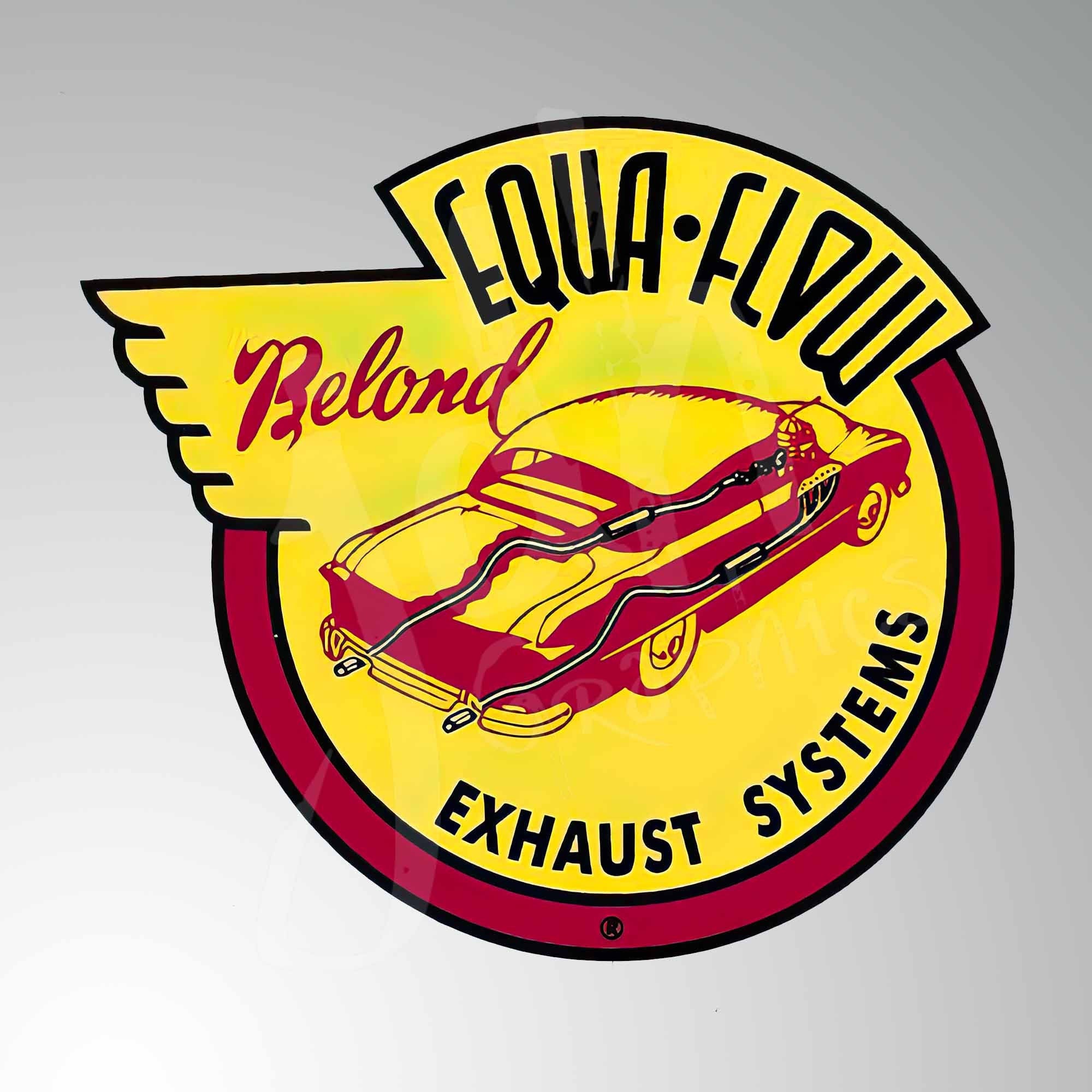 Exhaust Vintage Style Vinyl Decal Sticker Hot Rod Rat Rod Motorcycle F ...